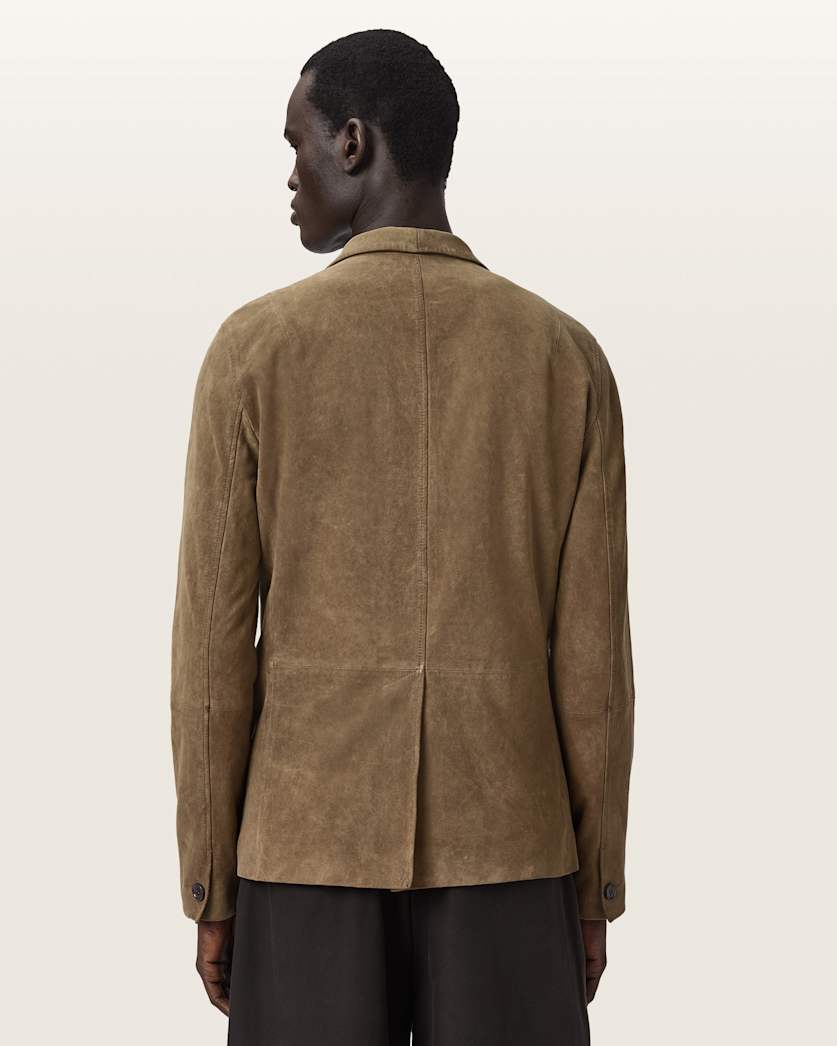 Monet Waxed Suede Blazer DUNE BROWN | ALLSAINTS US